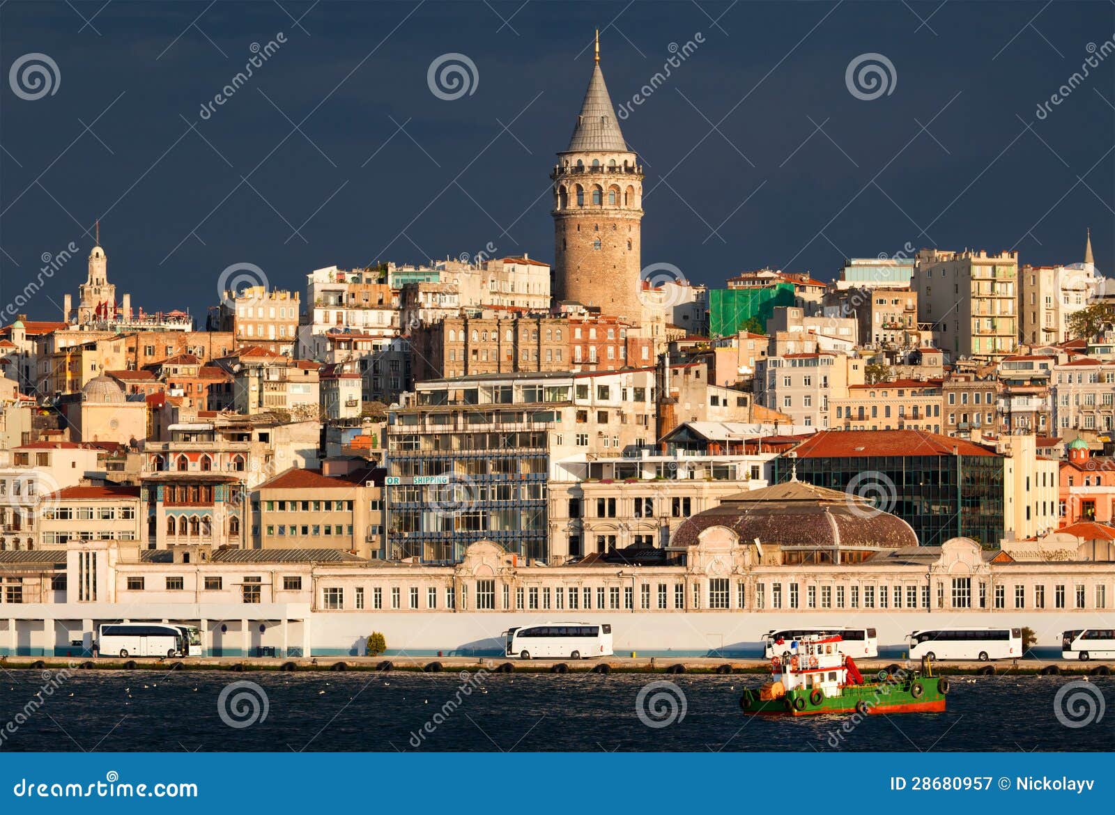 Panoramic View of Istanbul City Stock Image - Image of historic ...