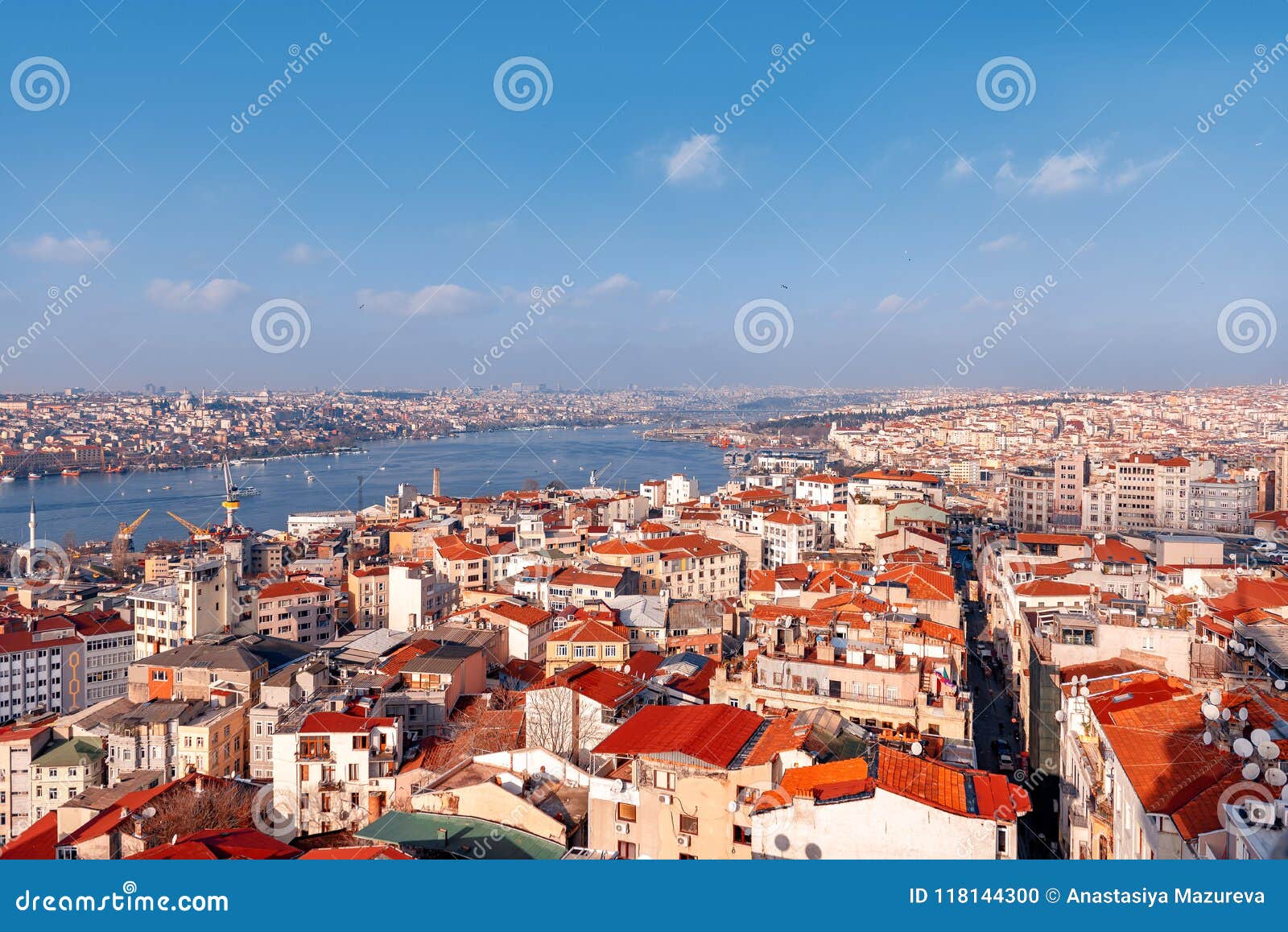 Panoramic View of Istanbul from the Galata Tower Editorial Image ...