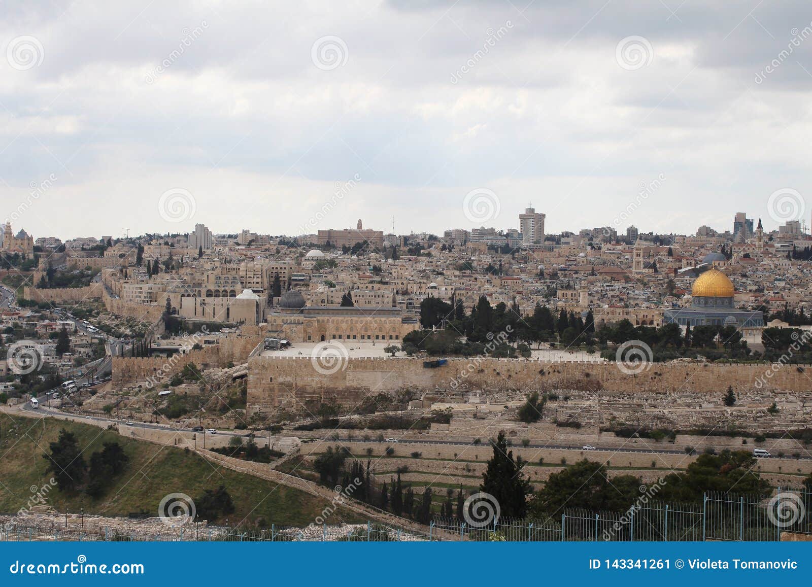 Panoramic View on Jerusalem, Israel Stock Image - Image of prayer ...
