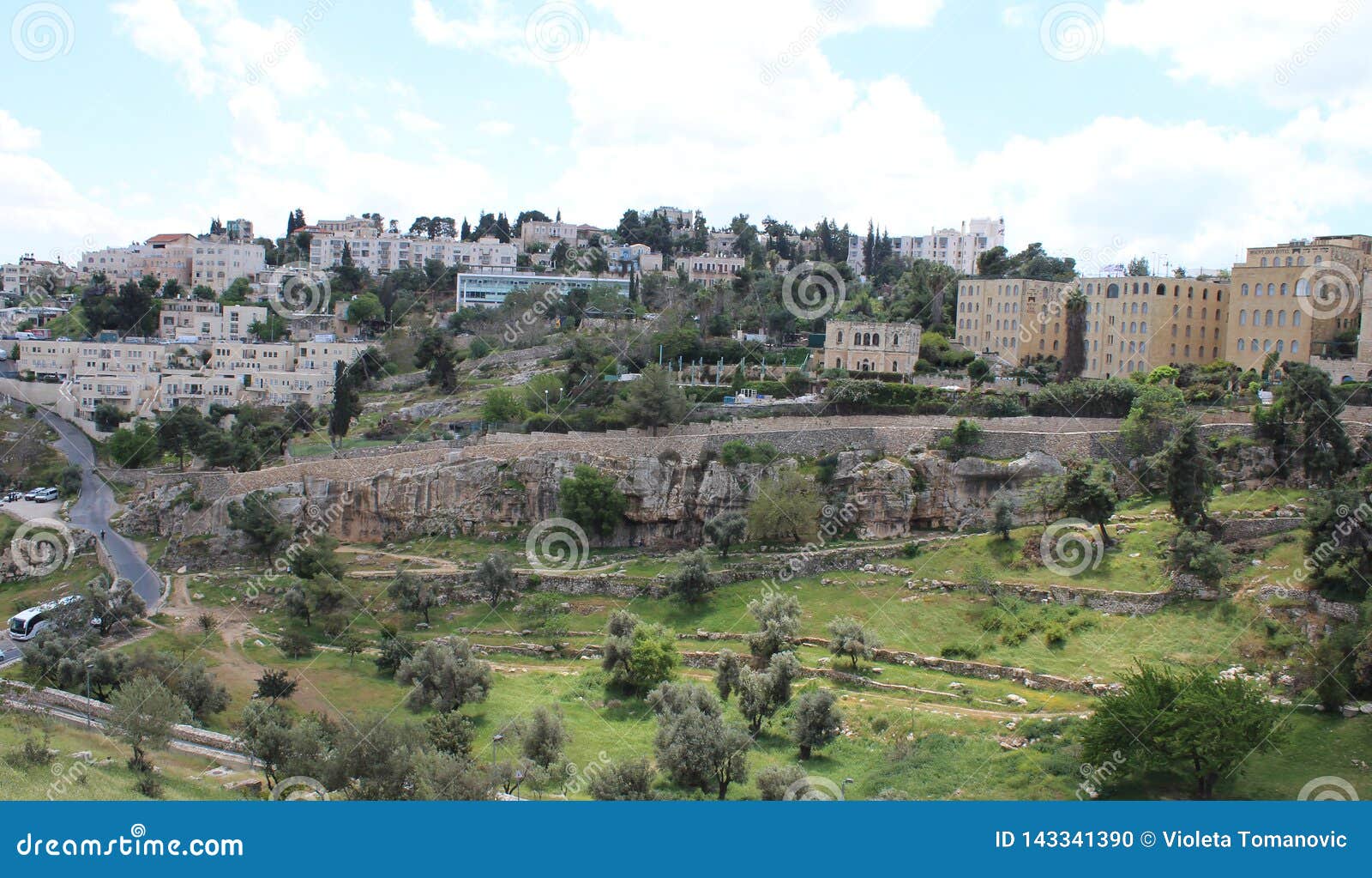 Panoramic View on Jerusalem, Israel Stock Photo - Image of mount ...