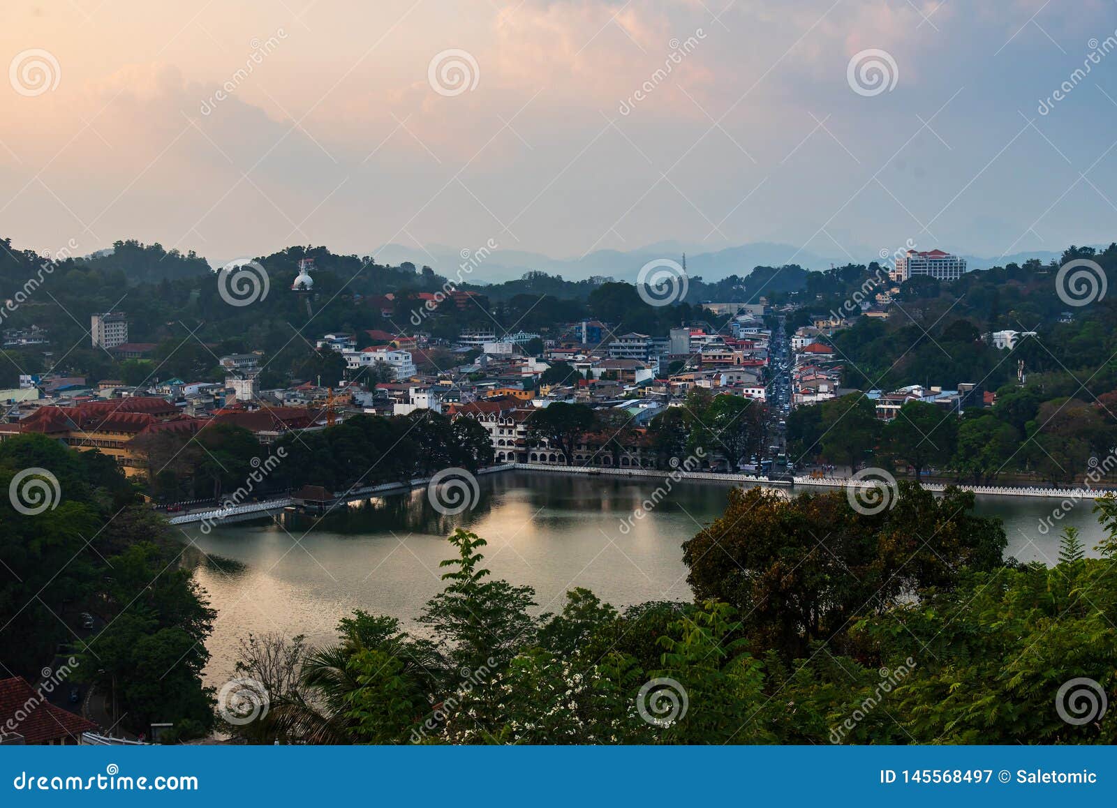 Panoramic View of Kandy City in Sri Lanka Stock Image - Image of ...