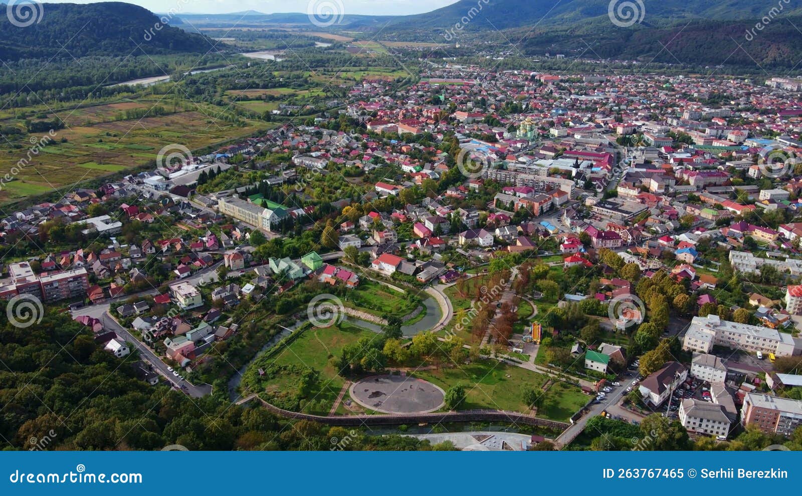 Panoramic View of Khust City from Khust Castle in Khust Stock Video ...