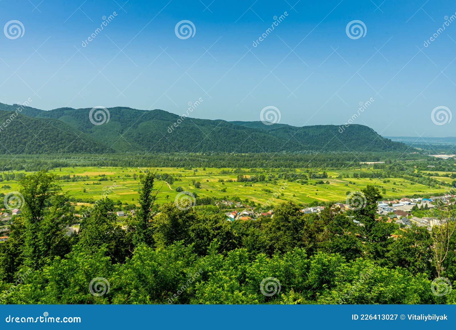 Panoramic View of Khust City from Khust Castle in Khust, Ukraine ...