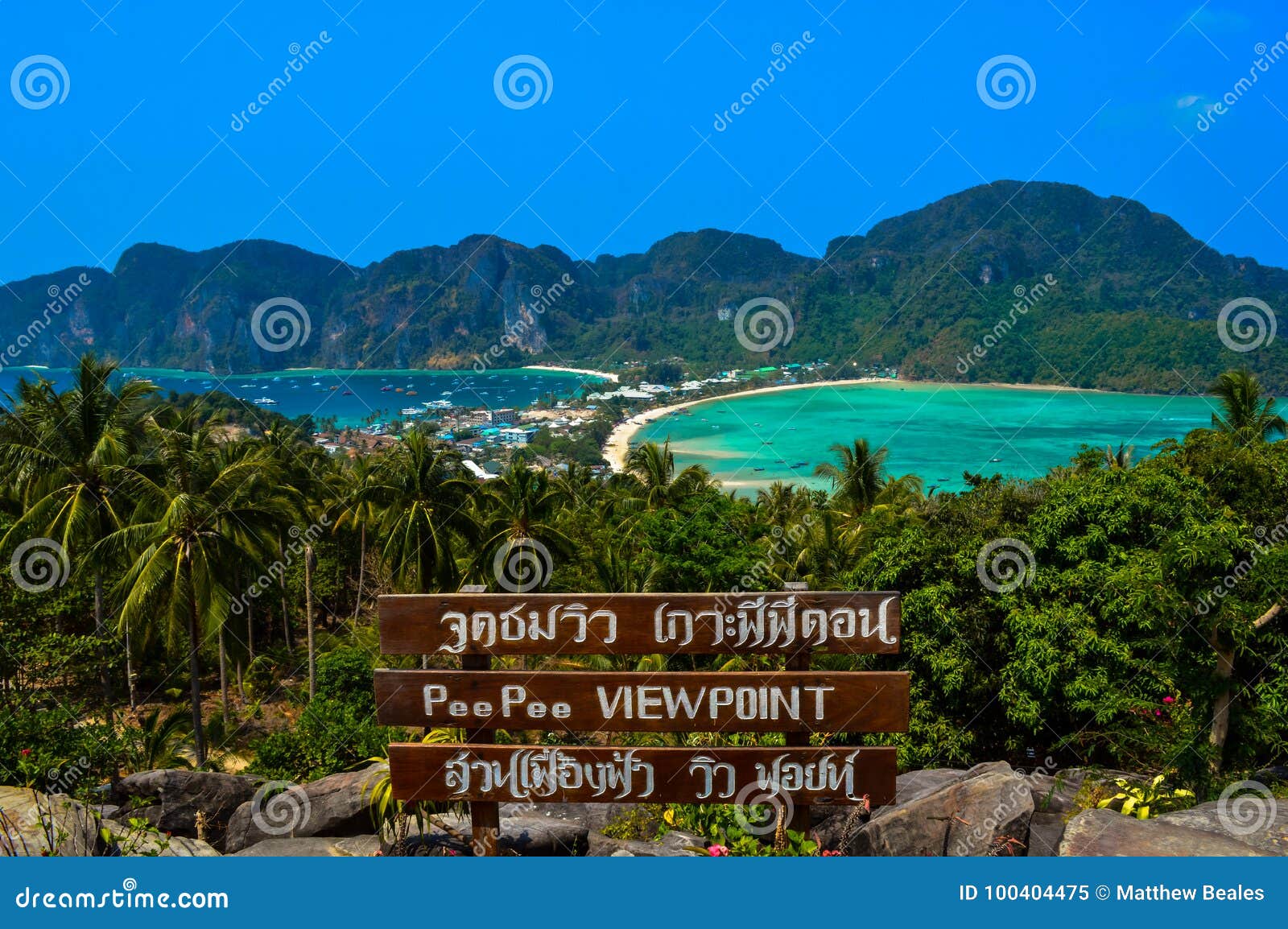 A Panoramic View from Koh Phi Phi Viewpoint, Phuket, Thailand Editorial ...