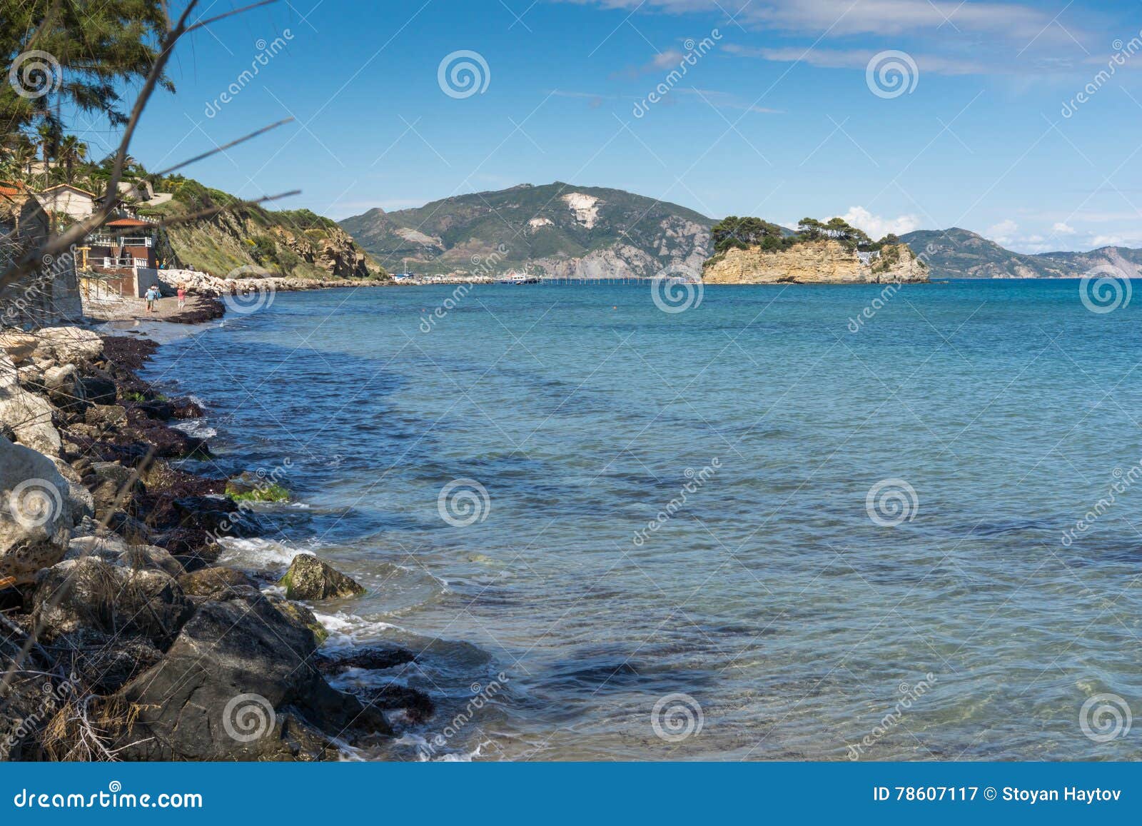 Panoramic View of Koukla Beach, Zakynthos Island Stock Image - Image of ...