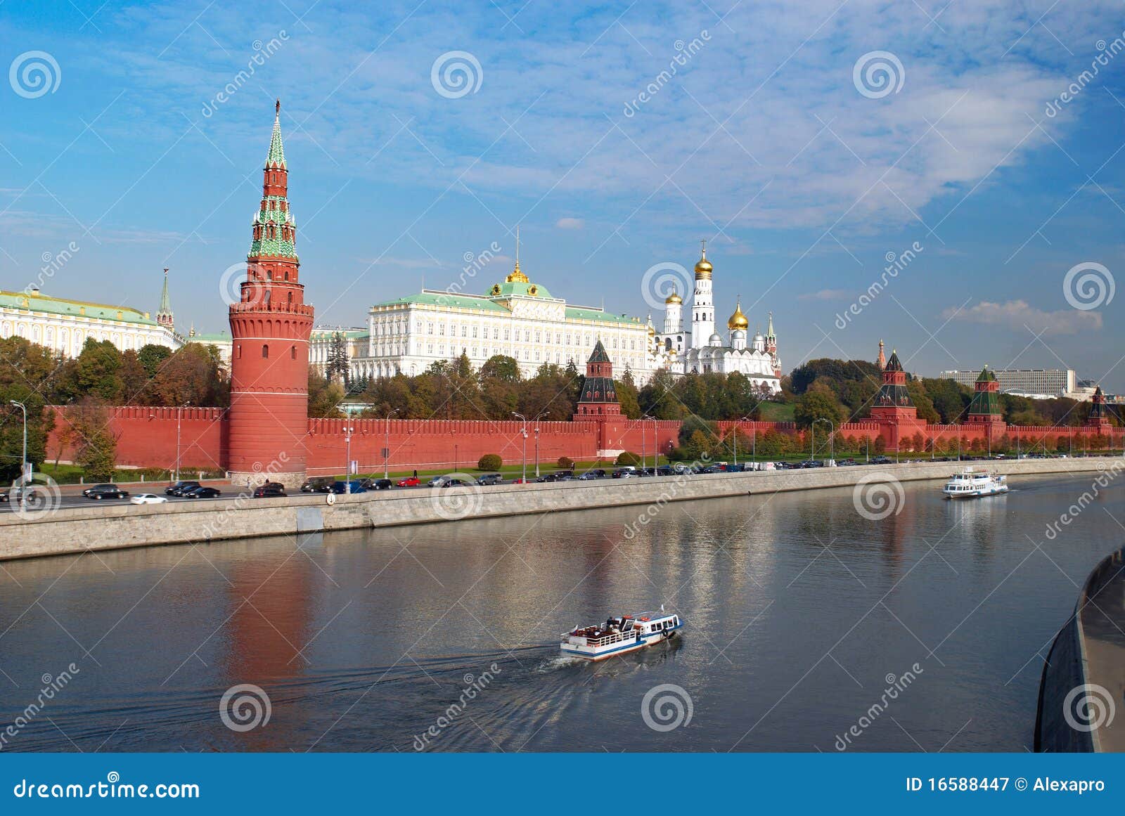 Panoramic View of Kremlin in Moscow Stock Image - Image of panoramic ...