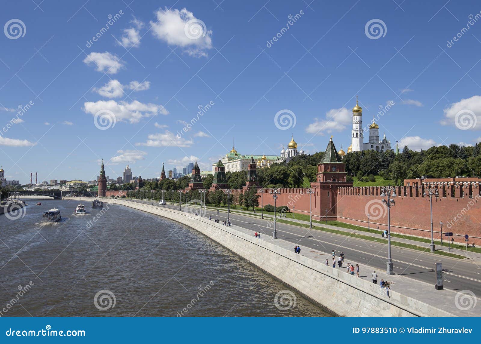 Panoramic View of the Kremlin, Moscow, Russia Editorial Image - Image ...