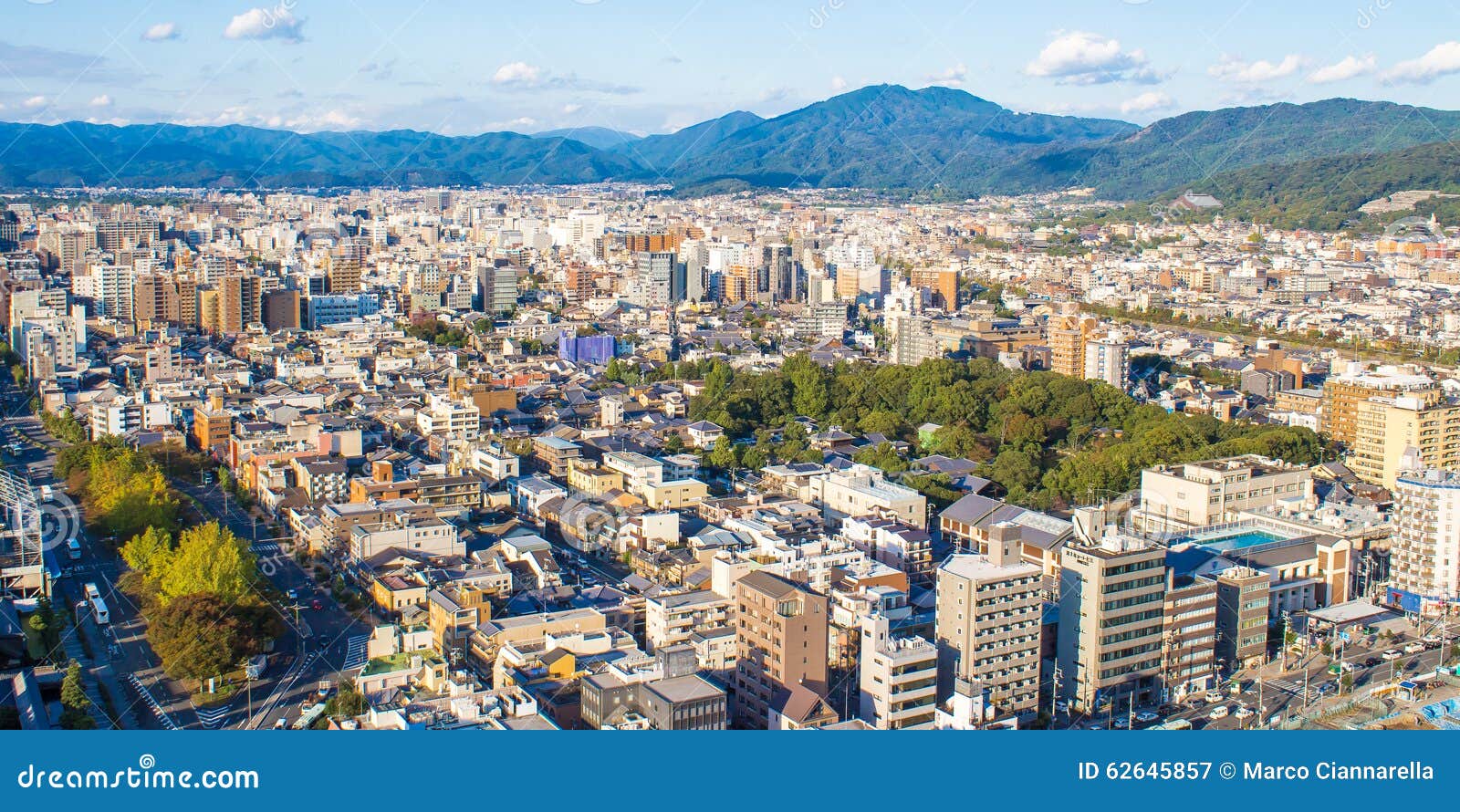 Panoramic View of Kyoto. Japan Stock Image - Image of famous, kansai ...