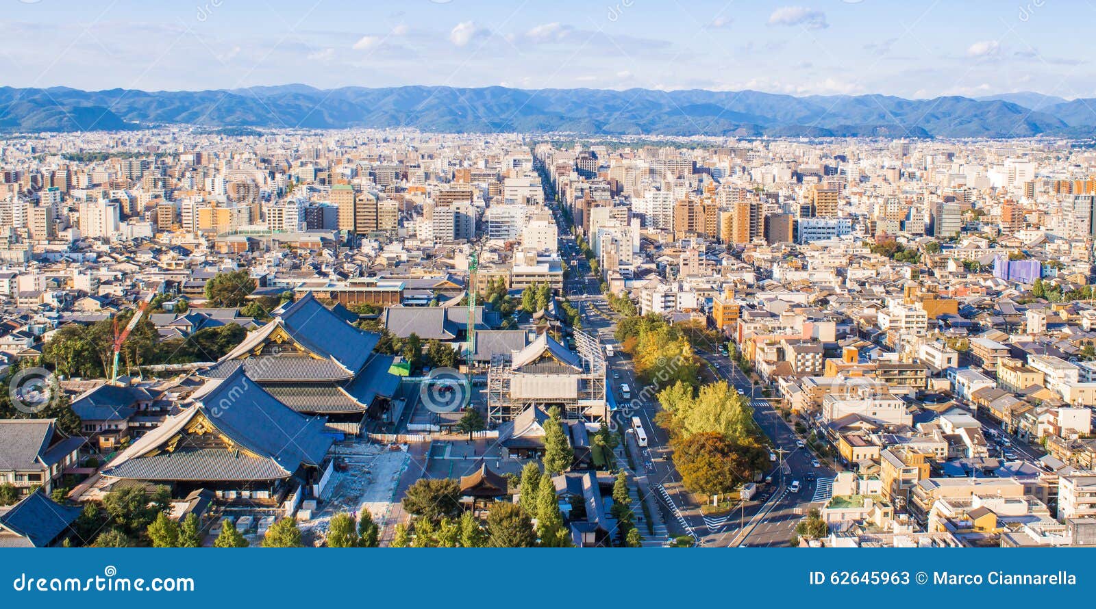 Panoramic View of Kyoto. Japan Stock Image - Image of cityscape ...
