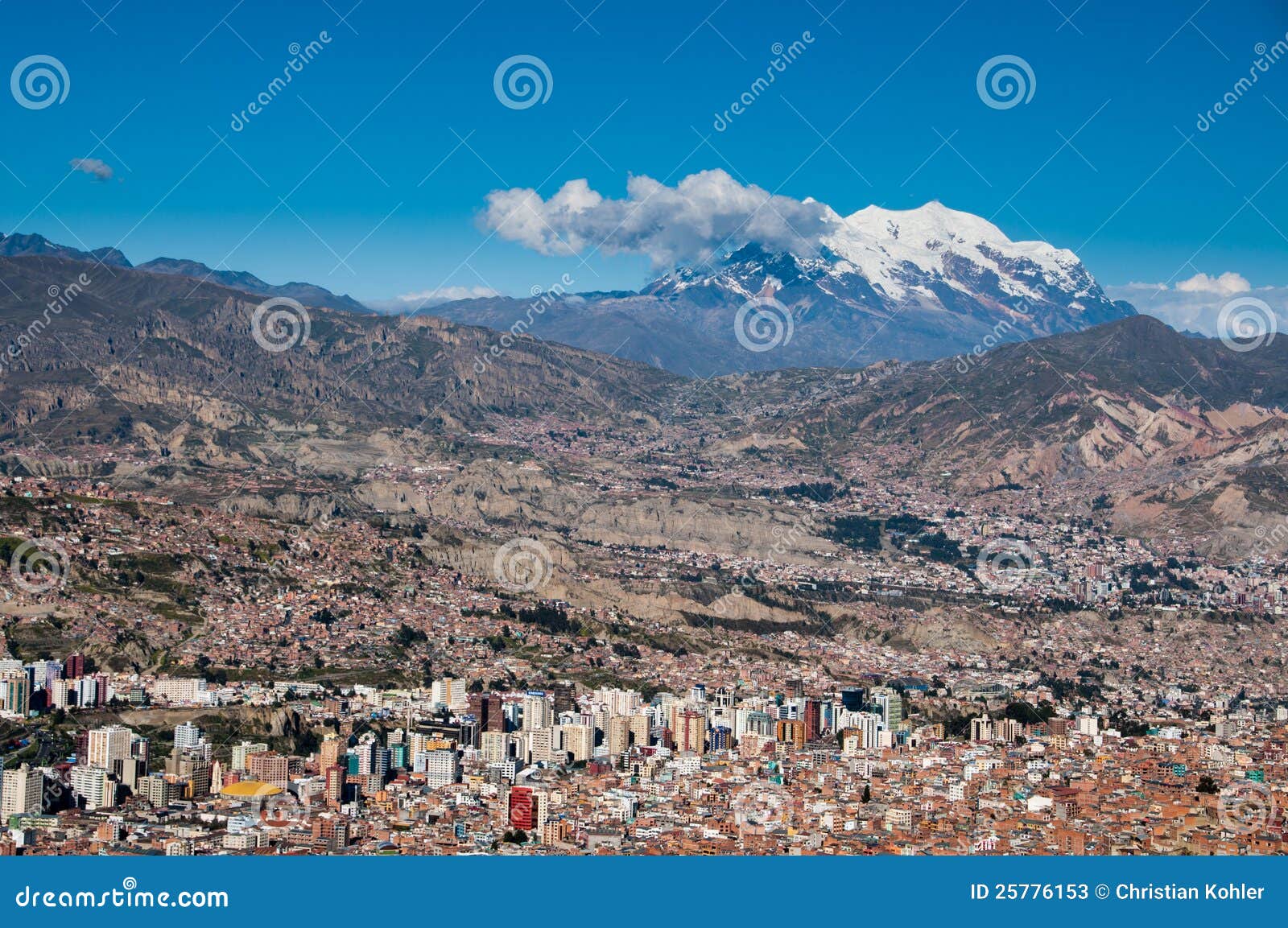 Panoramic View of La Paz, Bolivia Stock Image - Image of fantastic ...