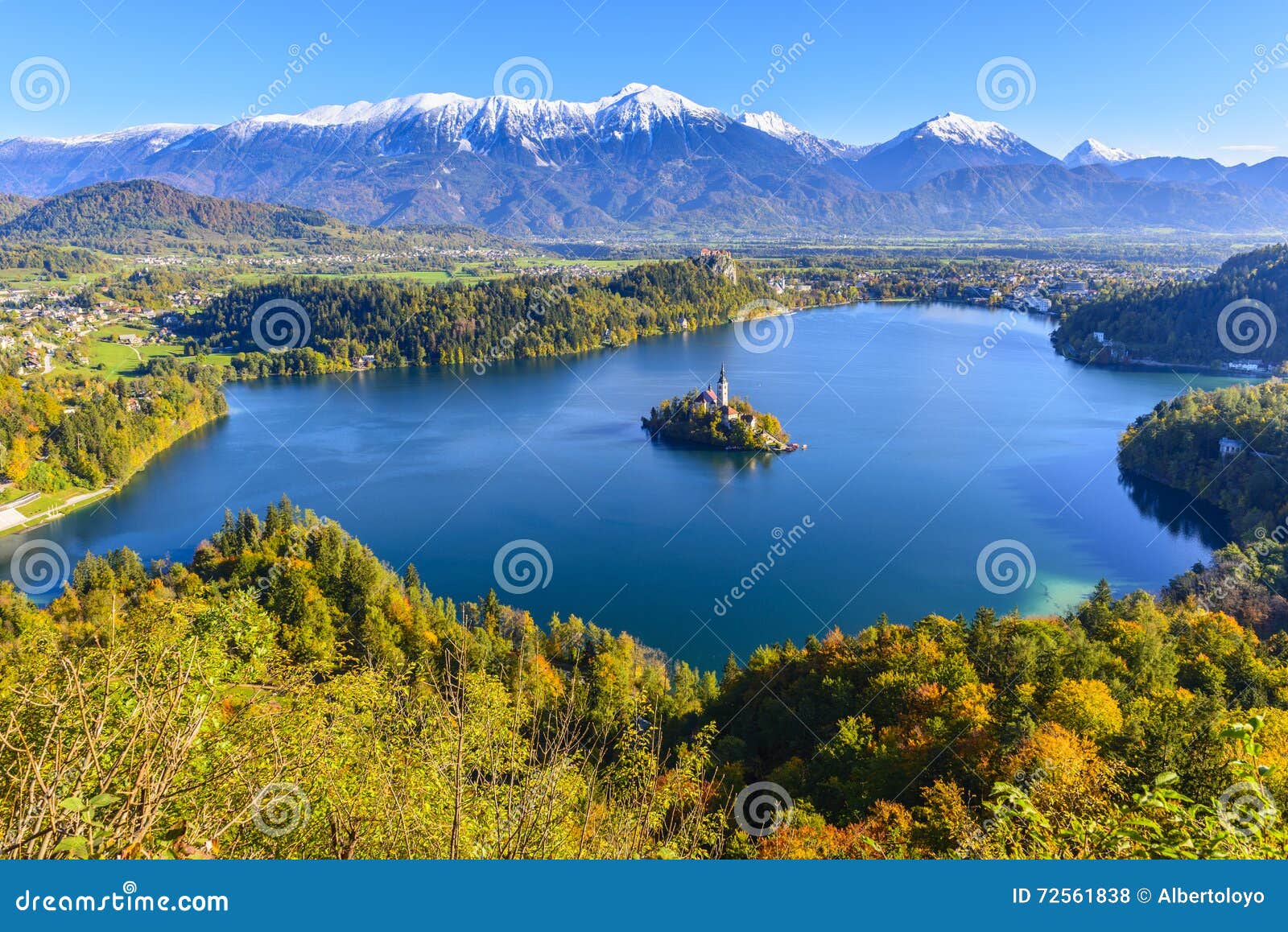 Panoramic View of Lake Bled, Slovenia Stock Photo - Image of alpine ...