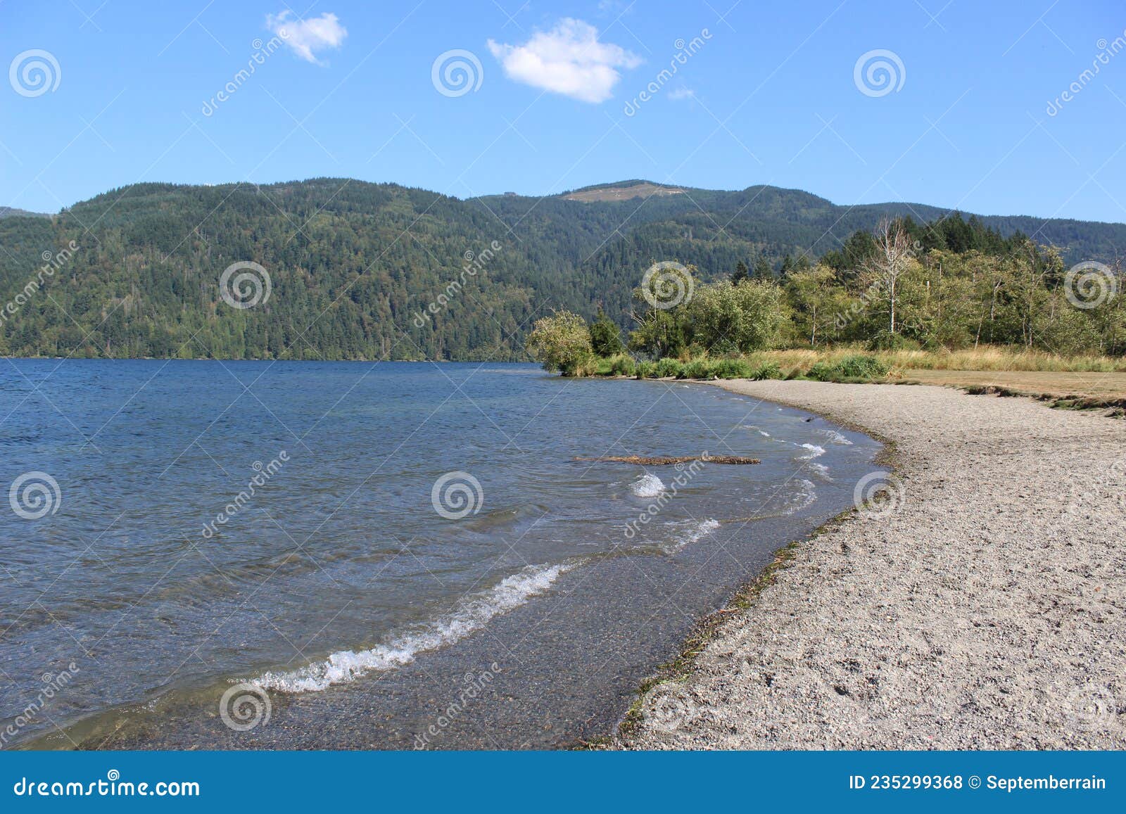 A Panoramic View of Lake Whatcom and Sudden Valley Beach Stock Photo ...