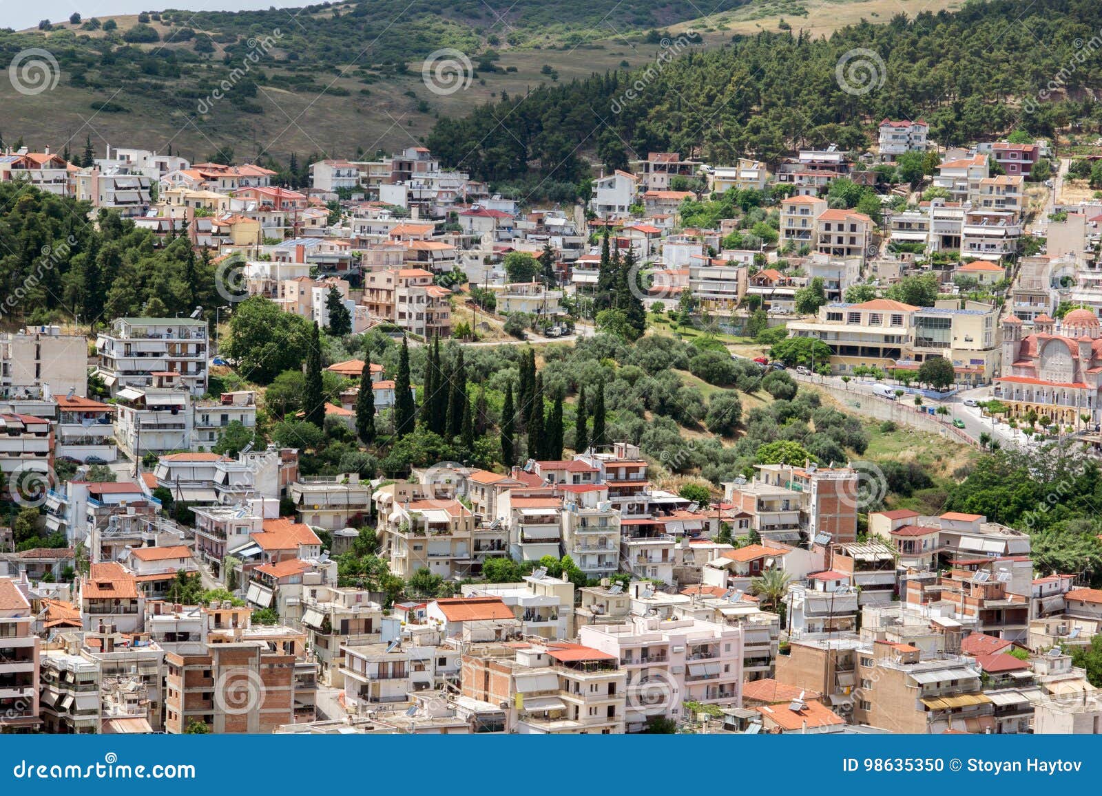 Panoramic View of Lamia City, Greece Stock Photo - Image of building ...