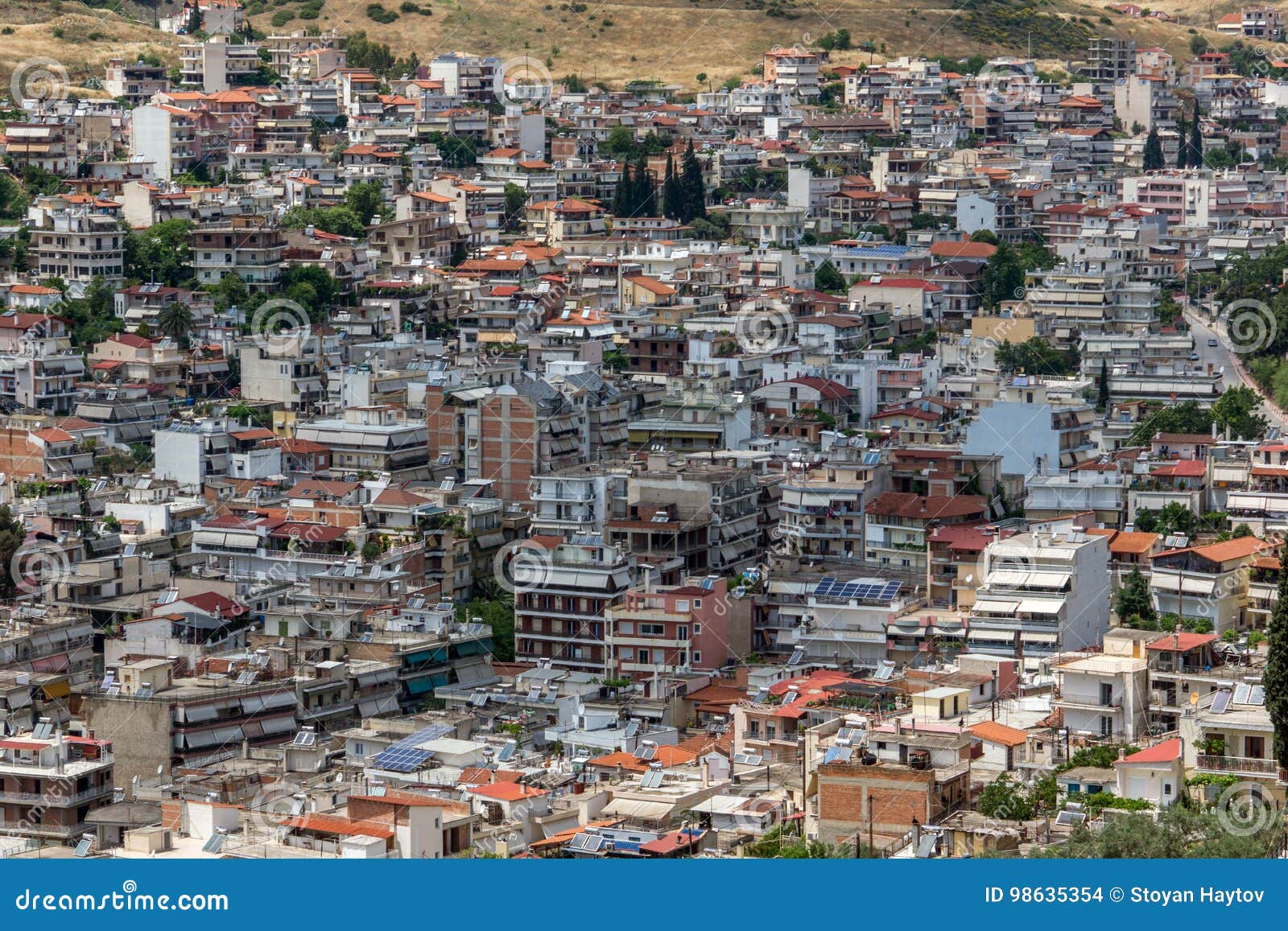 Panoramic View of Lamia City, Greece Stock Photo - Image of greece ...