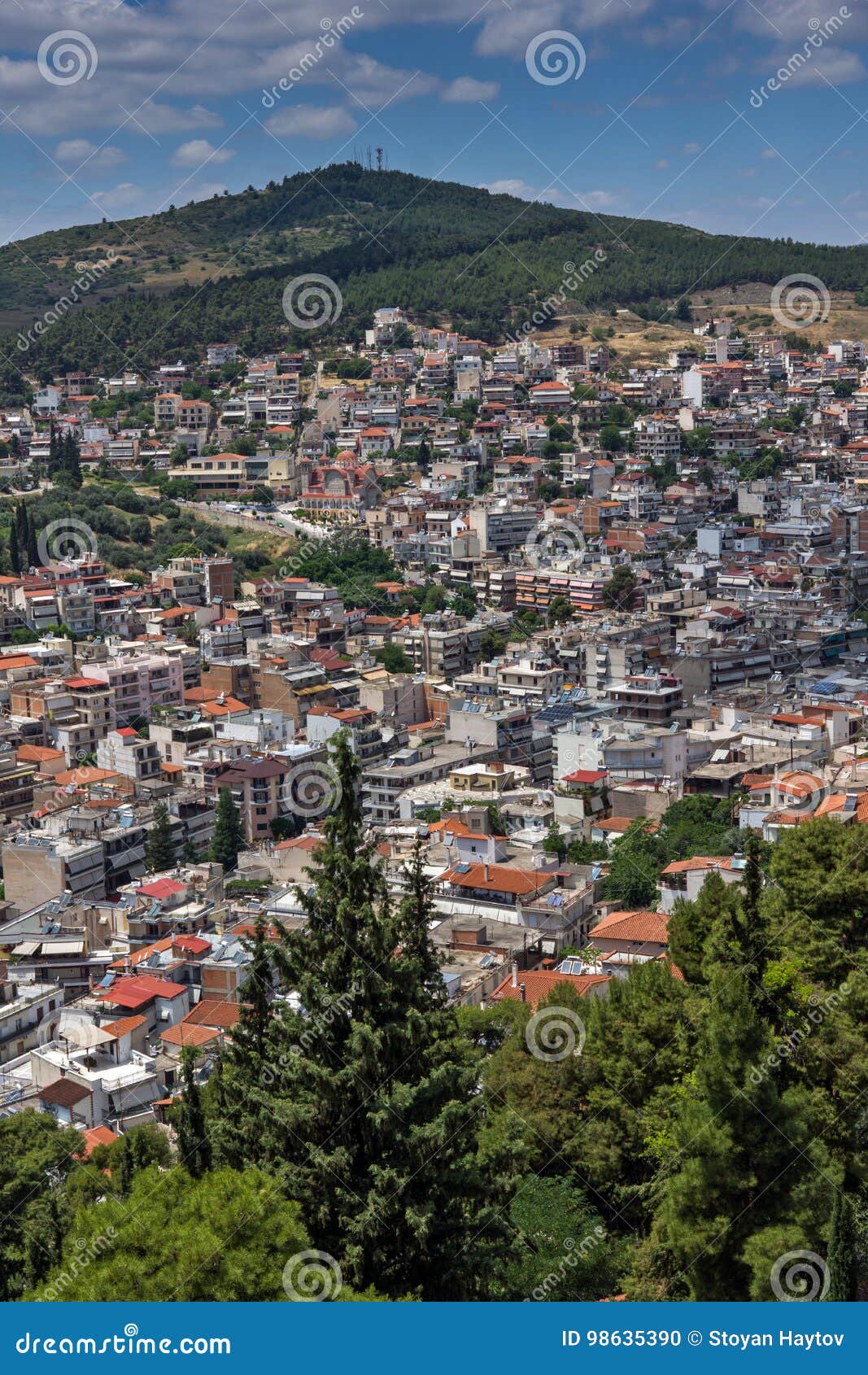 Panoramic View of Lamia City, Greece Stock Photo - Image of panorama ...