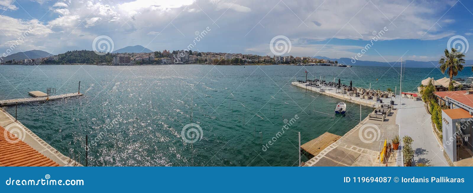 Panoramic View of the Landscape of Chalcis, Euboea Greece Editorial ...