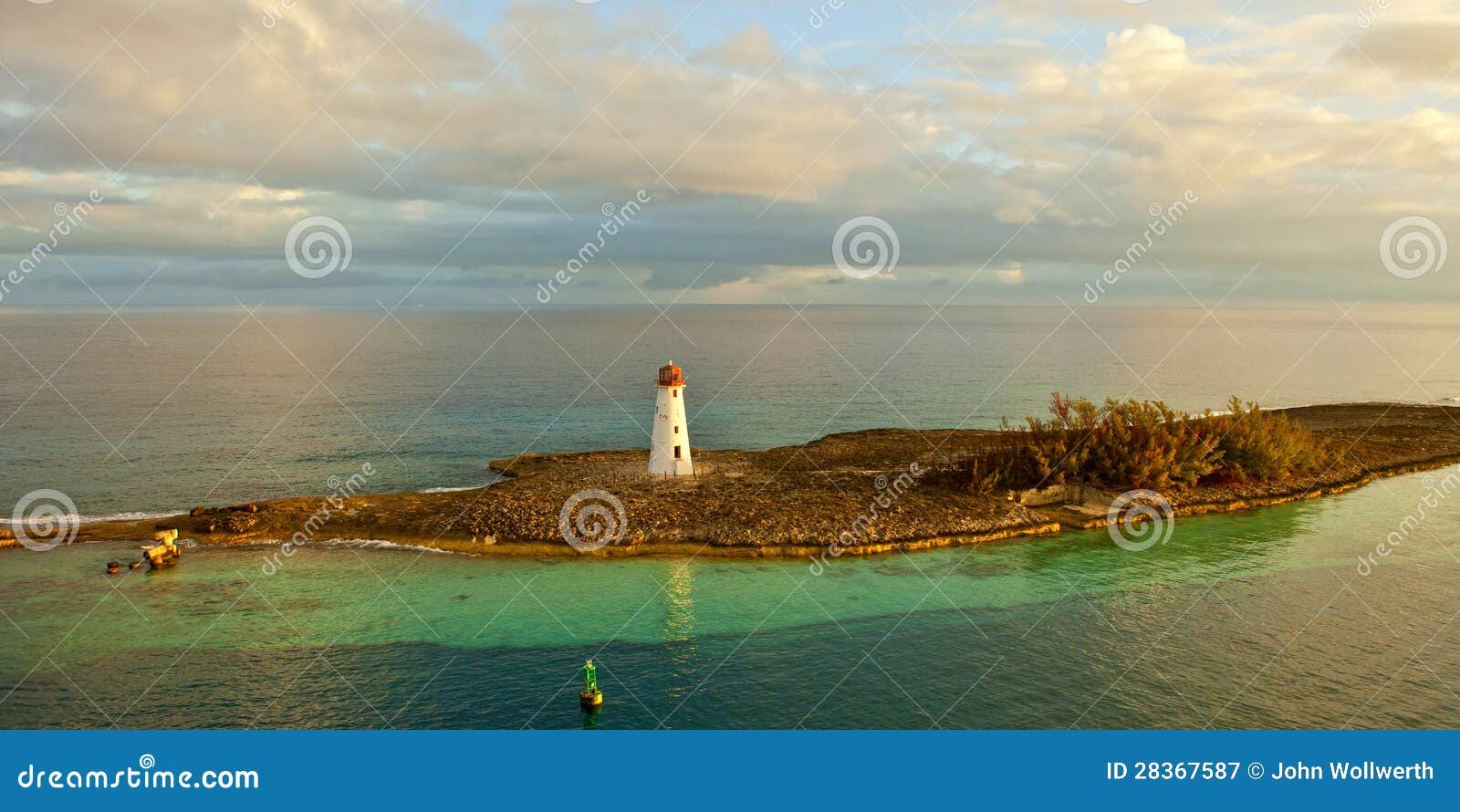 Panoramic View of Lighthouse in Bahamas Stock Image - Image of boat ...