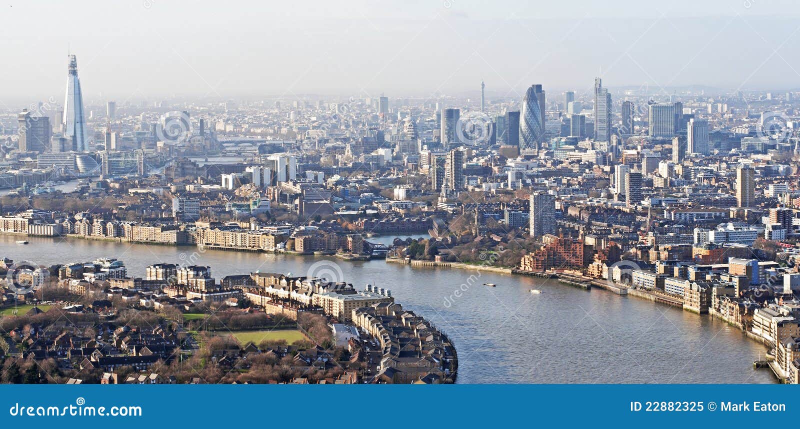 Panoramic View of London stock image. Image of curve - 22882325