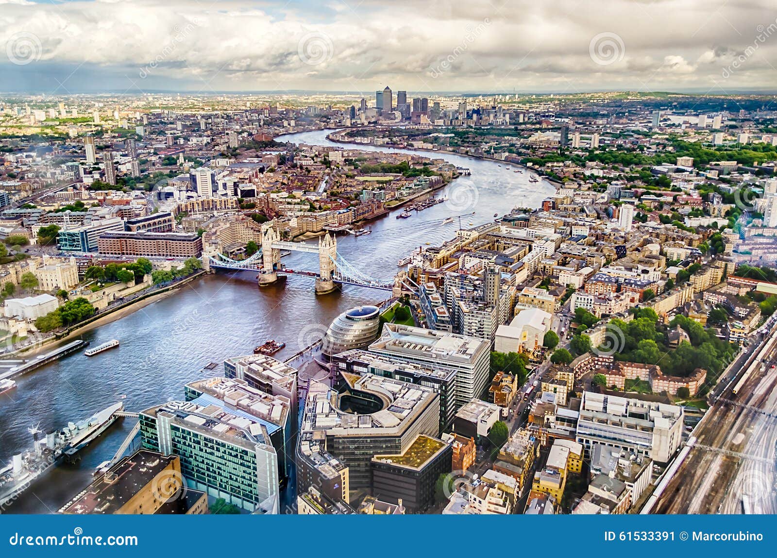 Panoramic View of London stock image. Image of built - 61533391