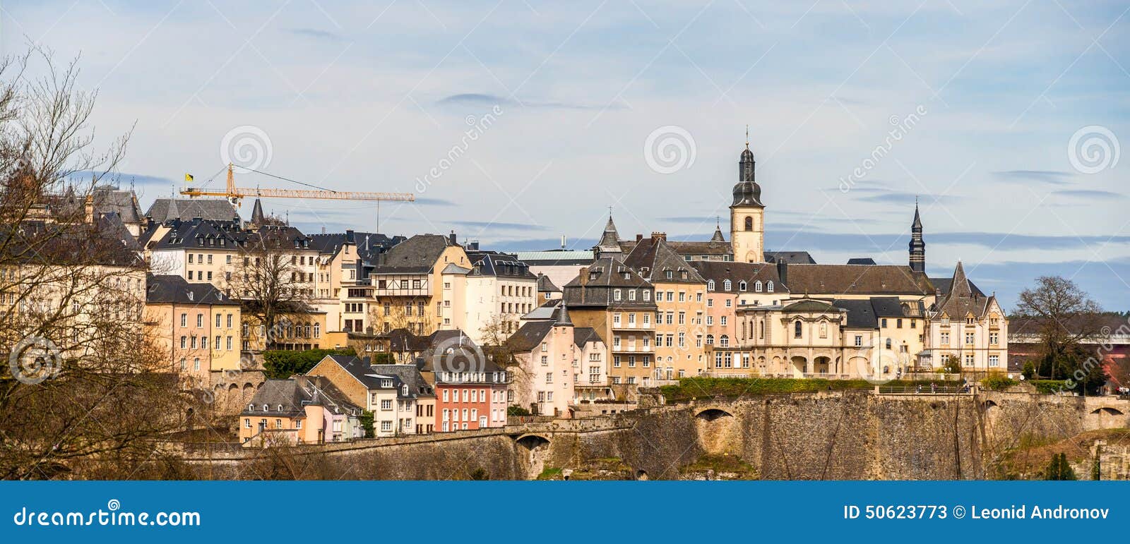 Panoramic View of Luxembourg Stock Image - Image of roof, europe: 50623773