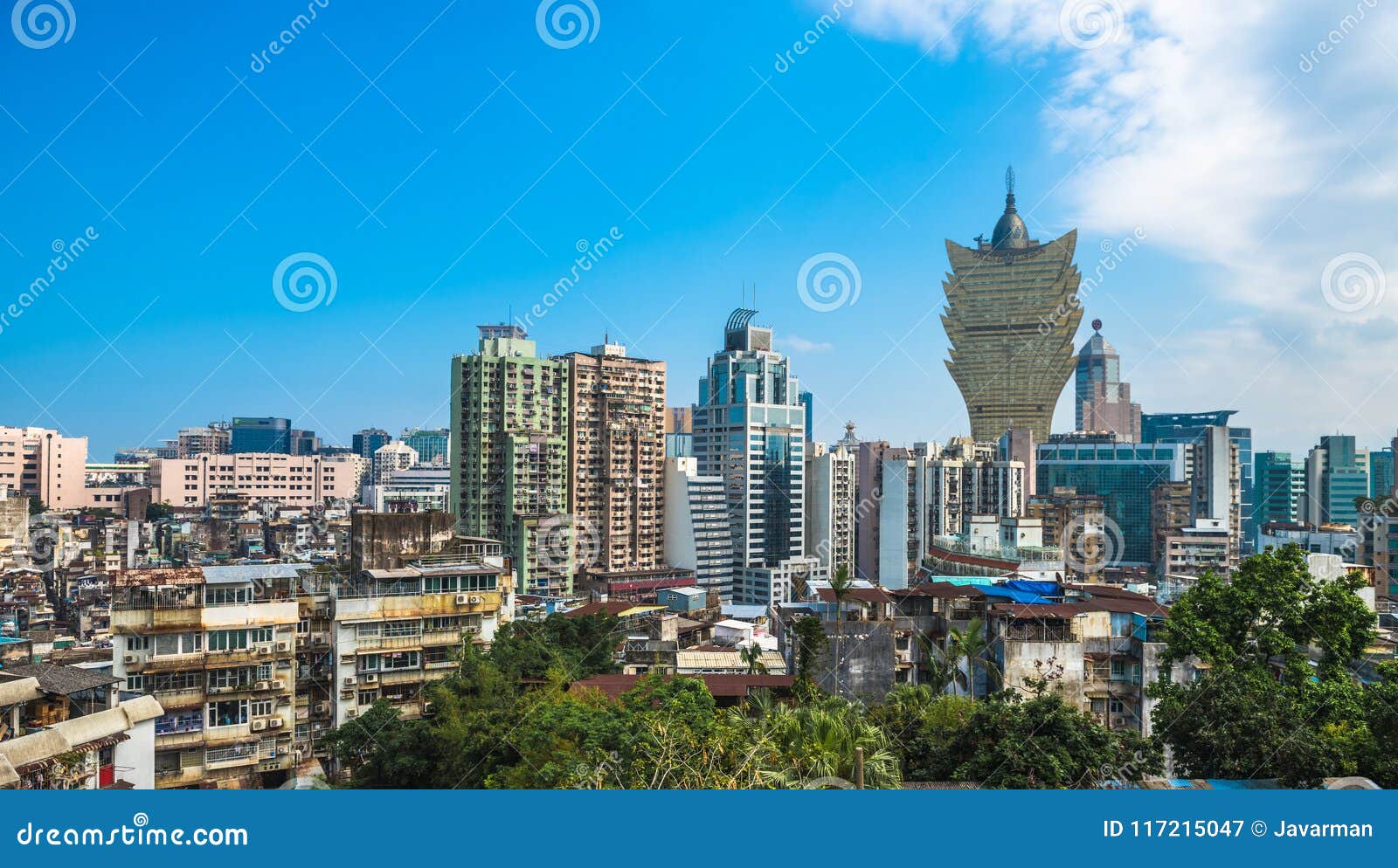 Panoramic View of Macau Downtown Editorial Photography - Image of ...