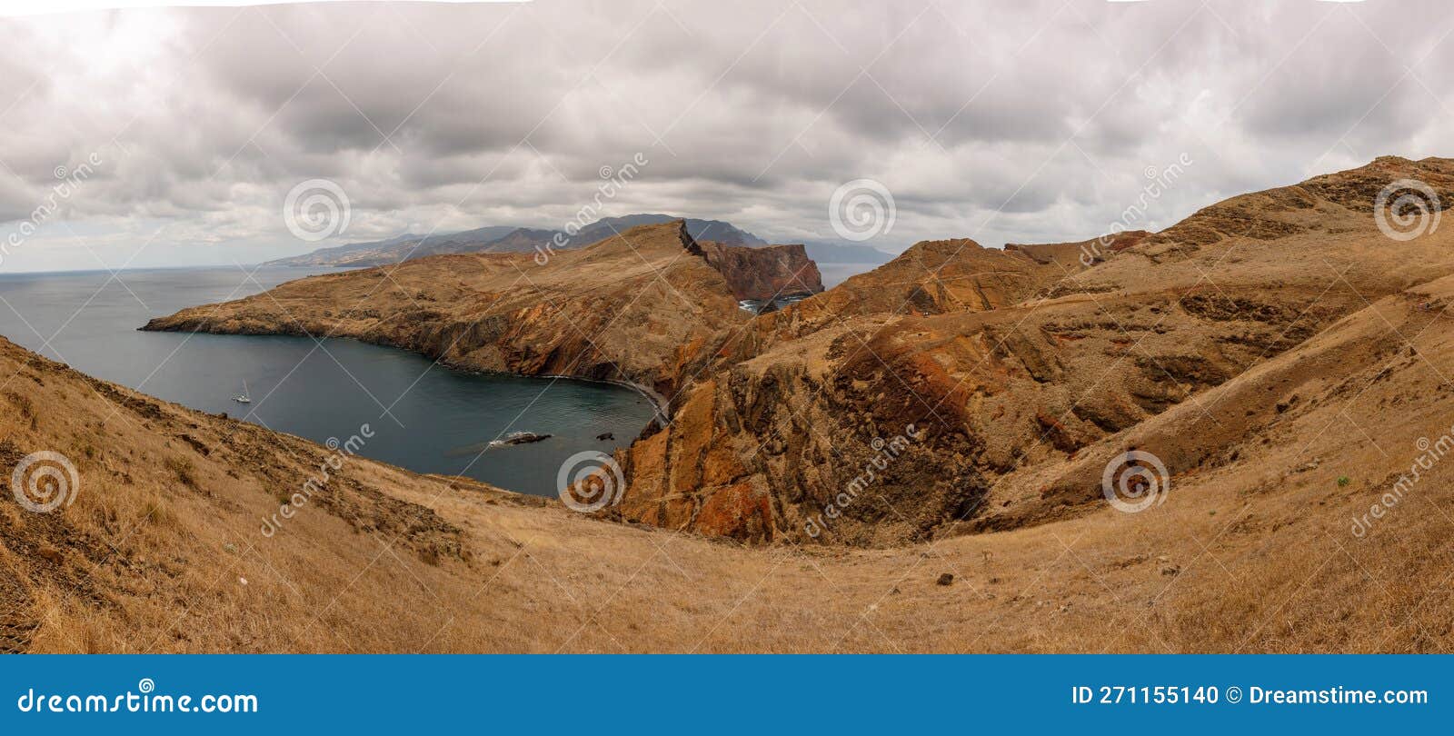Panoramic View of Madeira Cliffs, Ponta De Sao Lourence Peninsula ...