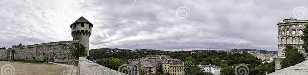Panoramic View of the City from the Main Square of the Buda Castle ...