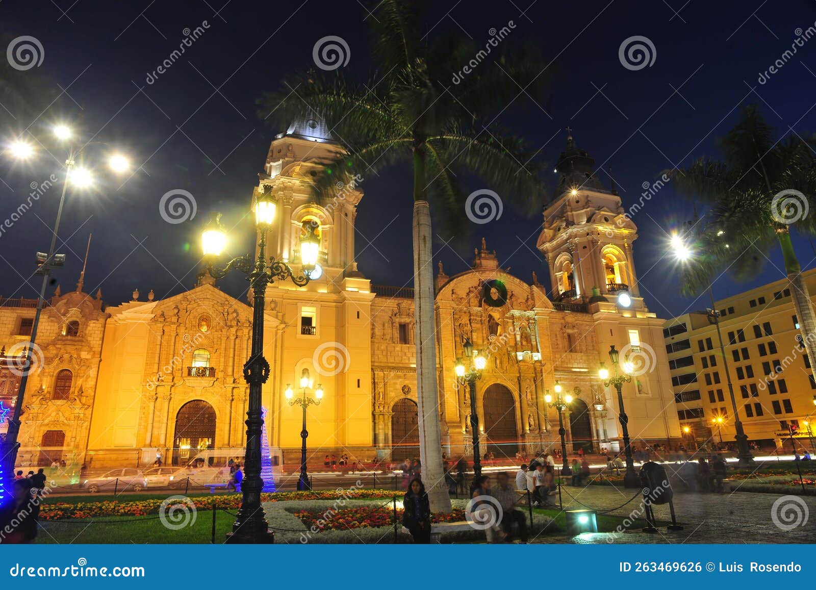 Panoramic View of the Main Square of Lima and the Cathedral Church. at ...