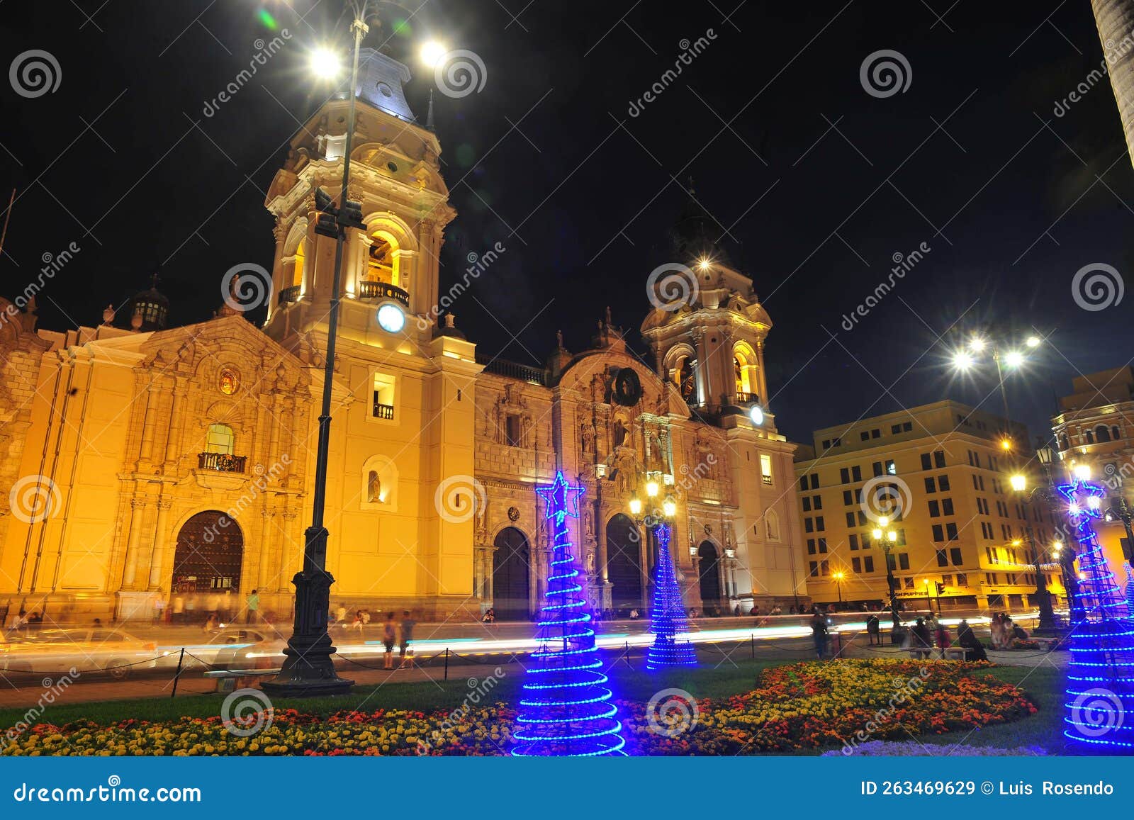 Panoramic View of the Main Square of Lima and the Cathedral Church. at ...