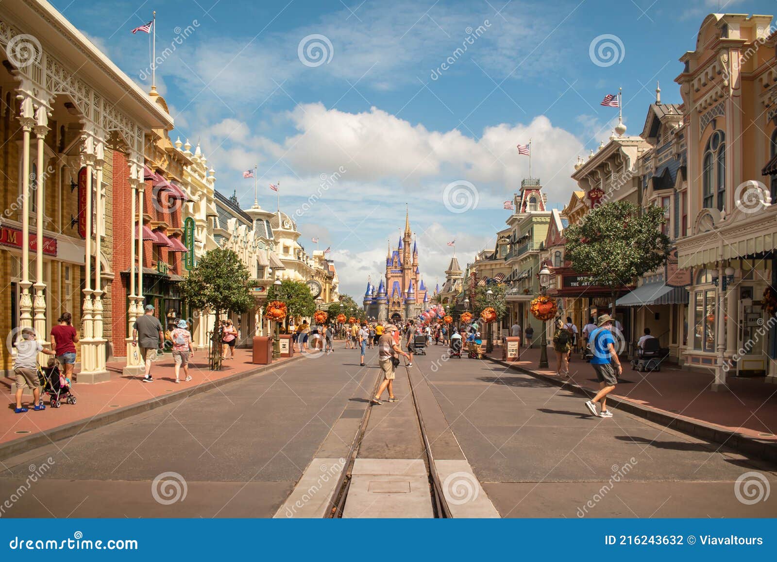 Panoramic View of Main Street in Magic KIngdom 63 Editorial Photography ...