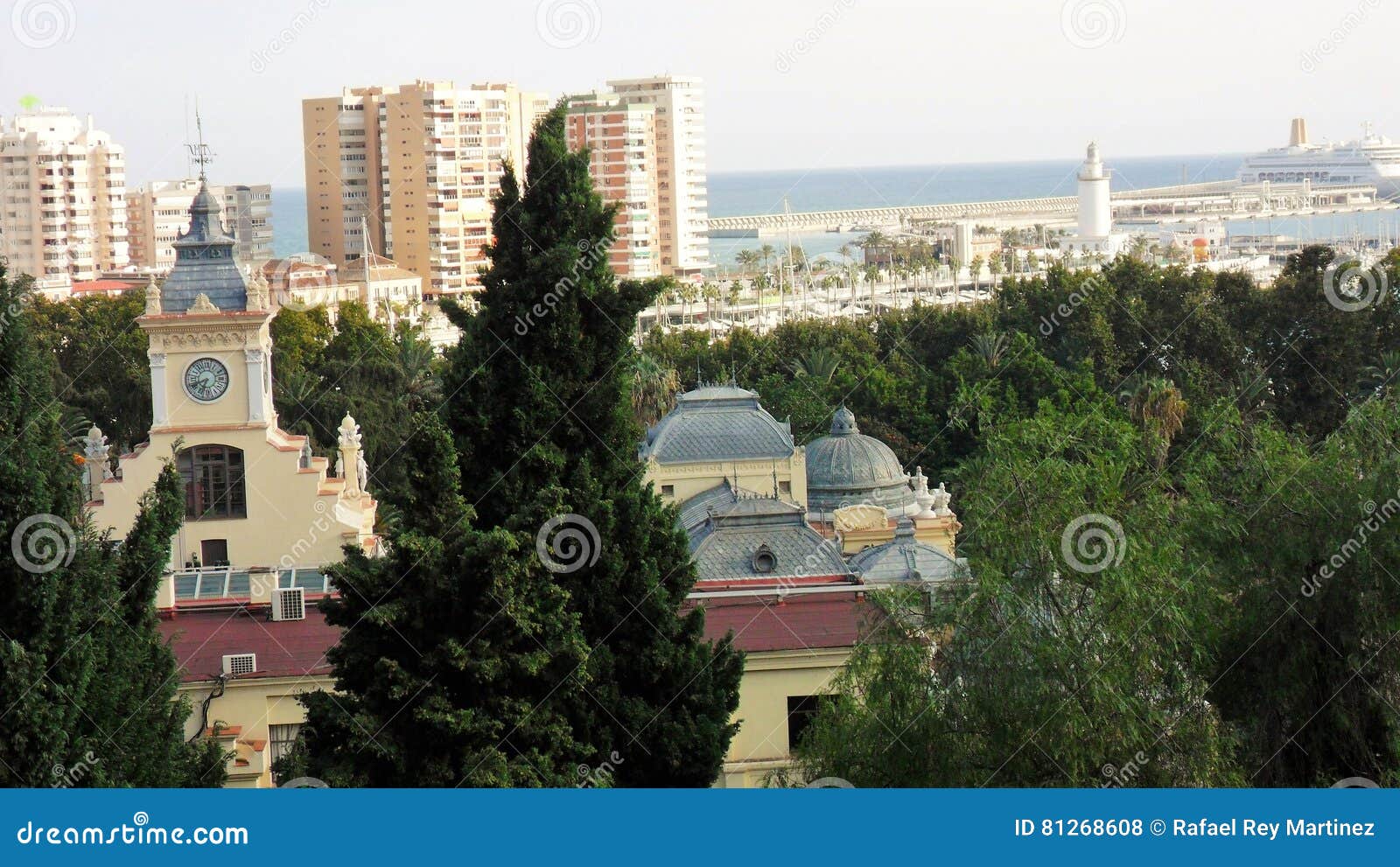 Panoramic View Malaga Tower Town Hall Stock Photos - Free & Royalty ...