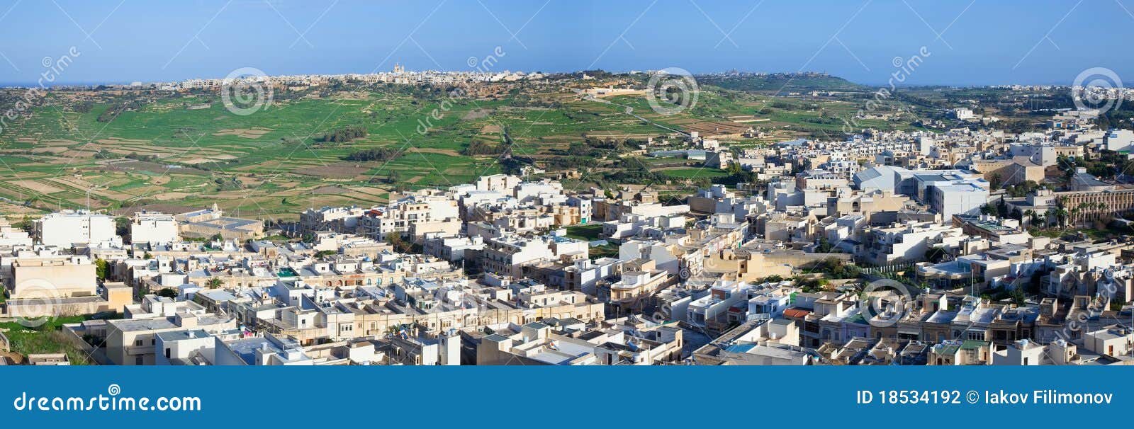 Panoramic View of Malta Country Stock Photo - Image of scenery, maltese ...