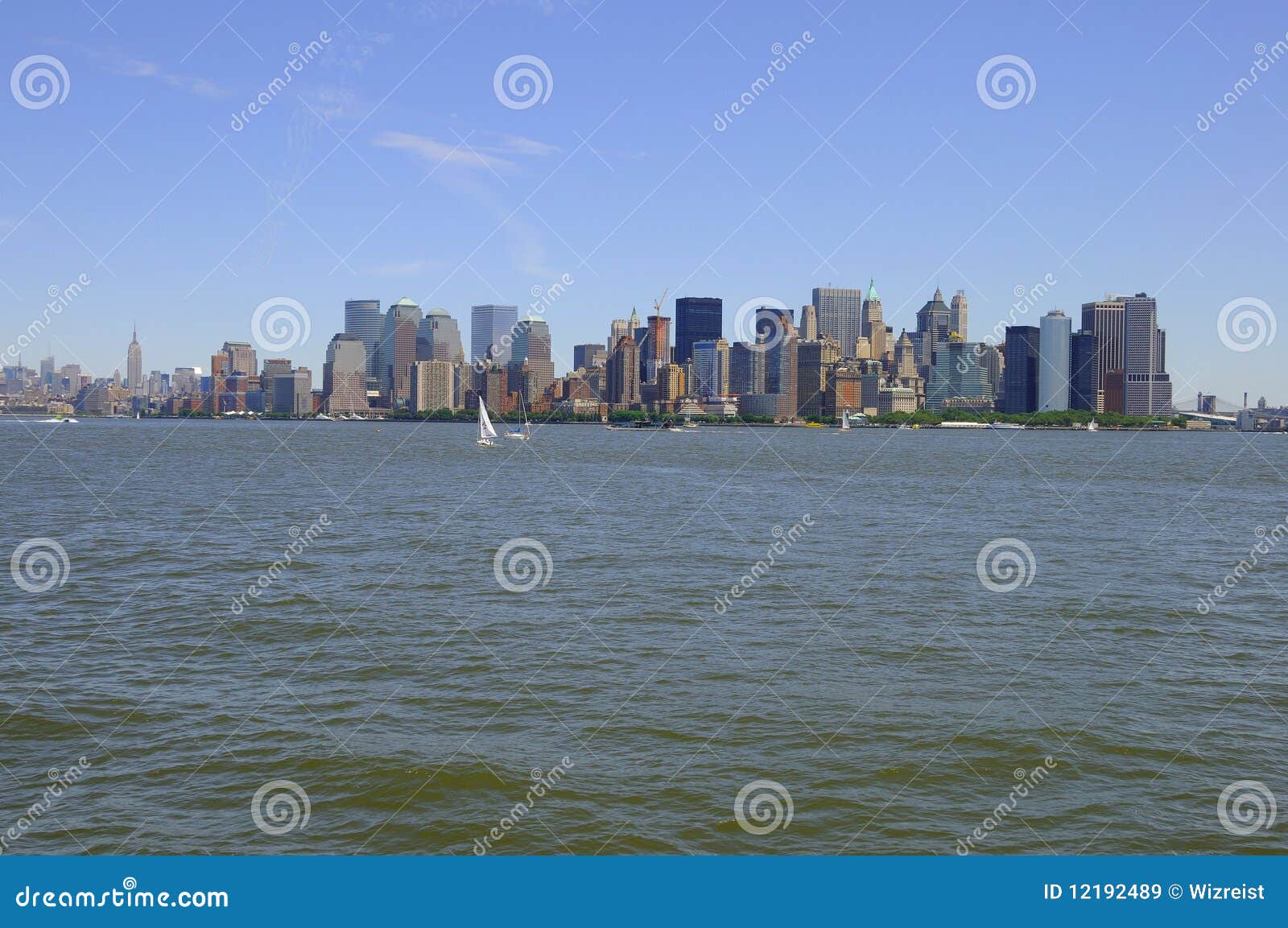 Panoramic View of Manhattan in New York City Stock Image - Image of ...