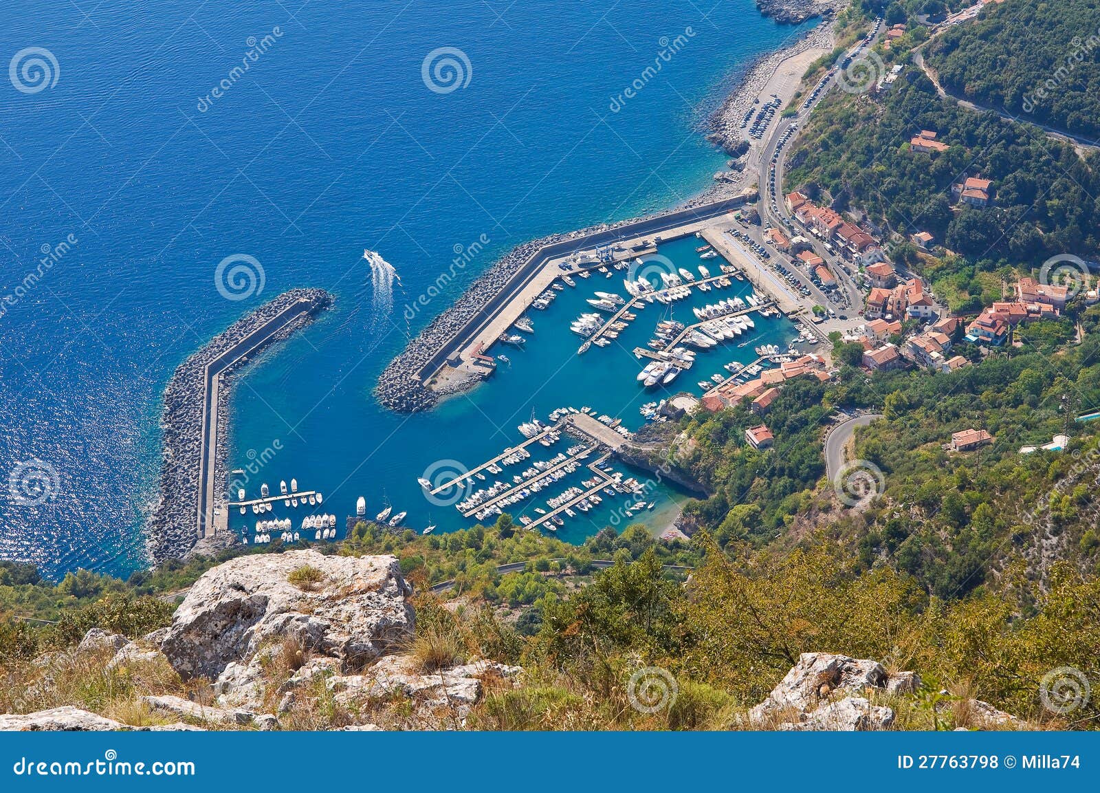 Panoramic View of Maratea. Basilicata. Italy. Stock Photo - Image of ...