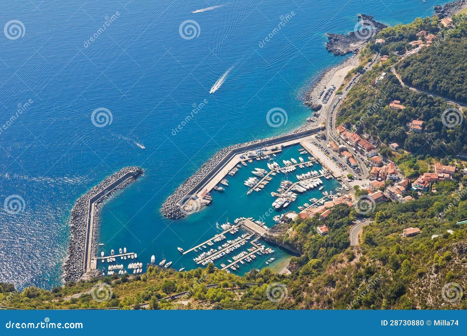 Panoramic View of Maratea. Basilicata. Italy. Stock Photo - Image of ...