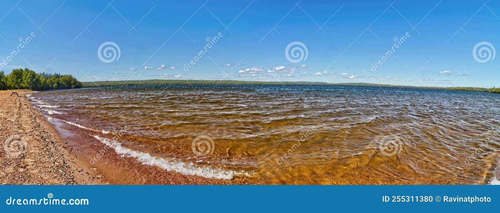 Panoramic View of the Marie Louise Lake with Multi-colored Waters, SGPP, Thunder Bay, on, Canada ...
