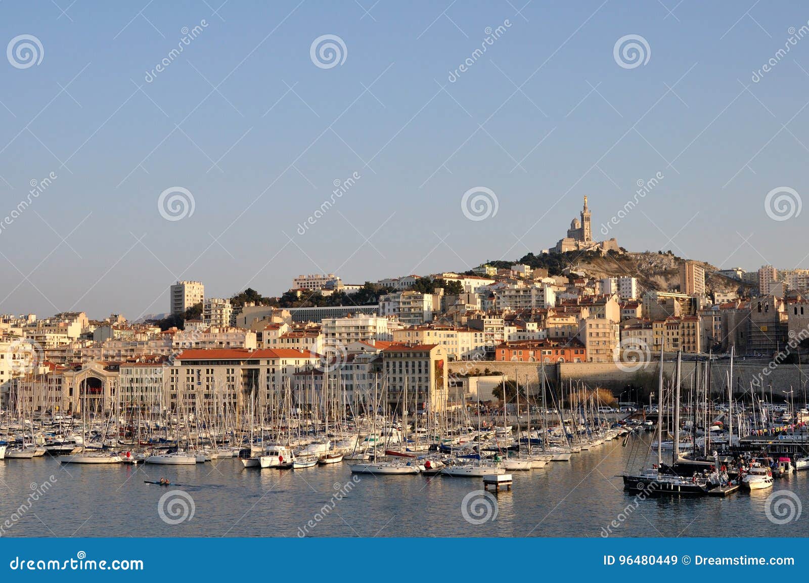 Panoramic View on Marseille Old Port Editorial Stock Image - Image of ...