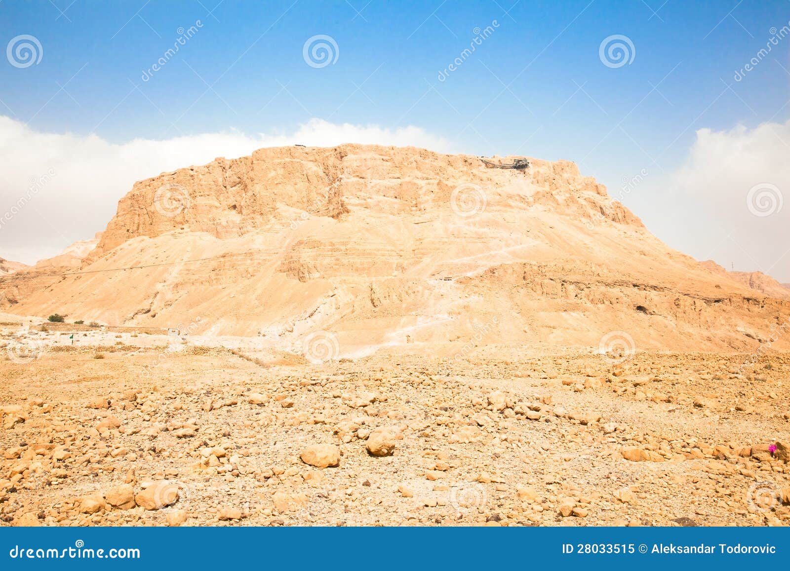 Panoramic View of Masada Fortress Stock Image - Image of herod ...