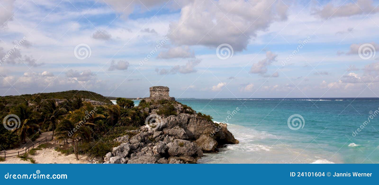 Mayan Ruins Cliff Above Ocean Stock Photos - Free & Royalty-Free Stock ...