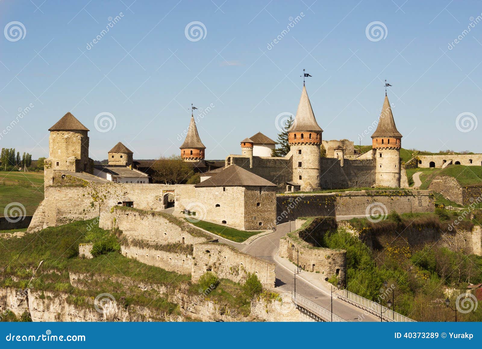 Panoramic View of Medieval Old Castle Stock Image - Image of panoramic ...