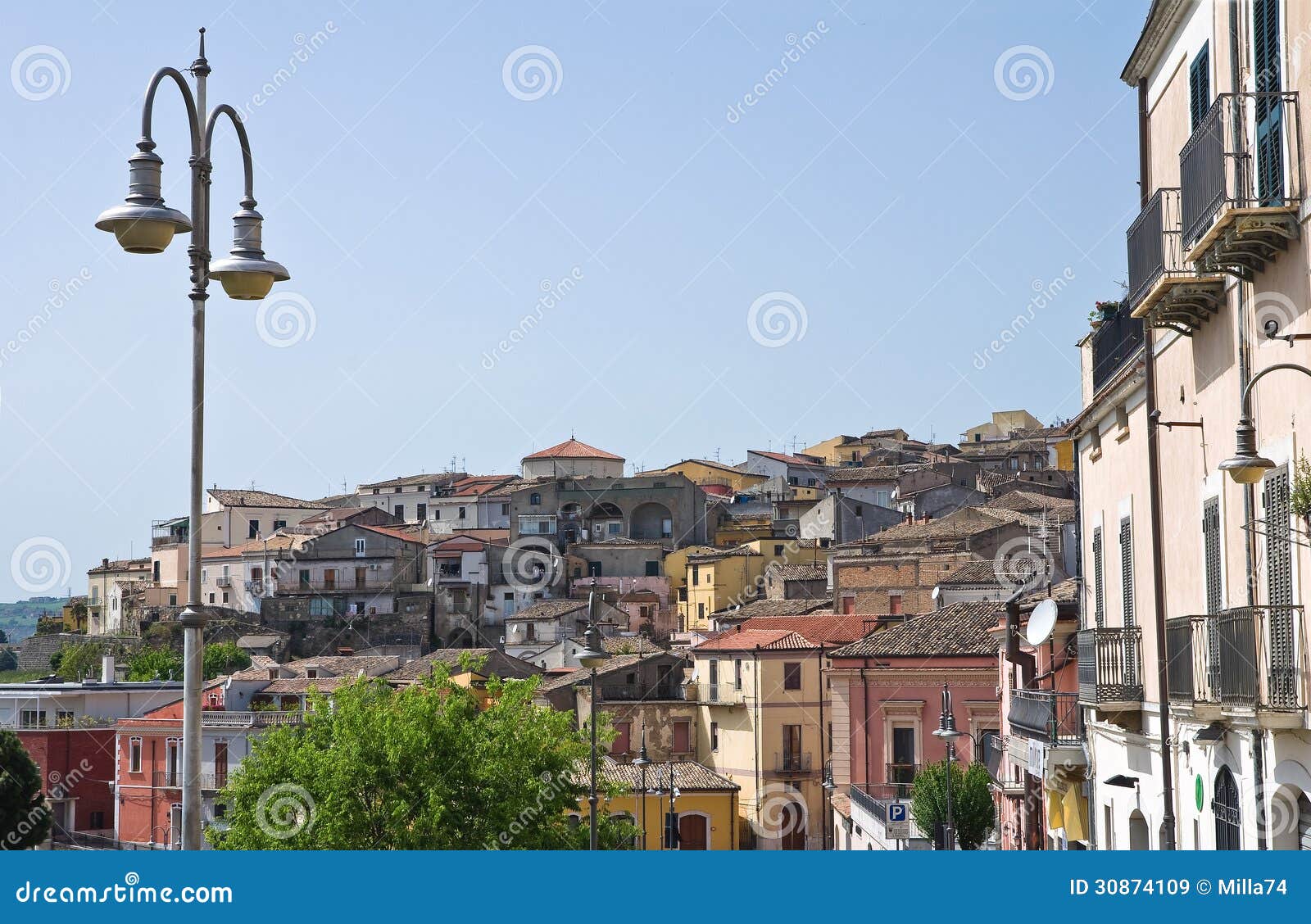 Panoramic View of Melfi. Basilicata. Italy. Stock Image - Image of ...