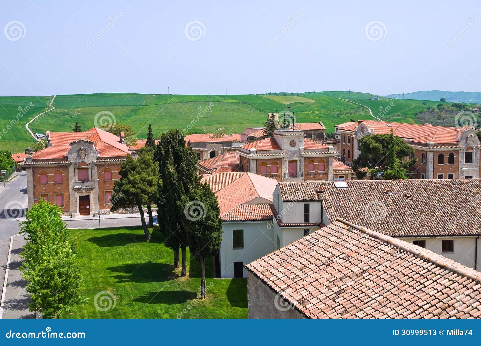 Panoramic View of Melfi. Basilicata. Italy. Stock Image - Image of ...