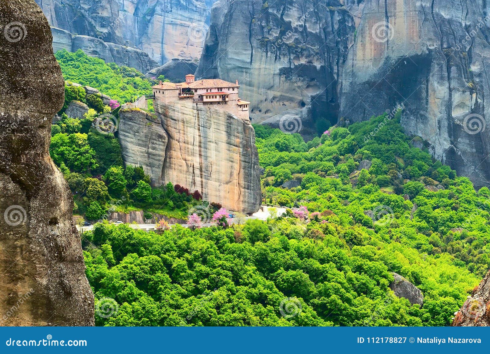 Meteora Monastery on the High Cliff, Greece Stock Image - Image of ...