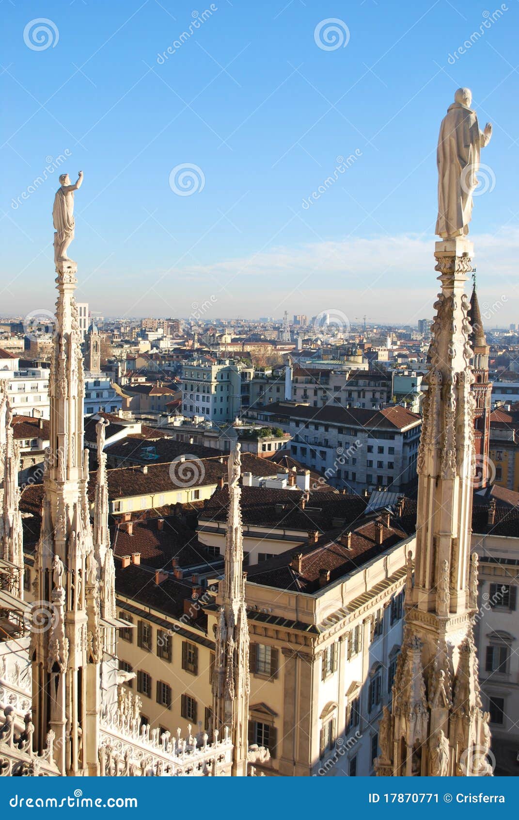 Panoramic view of Milan stock image. Image of milano - 17870771