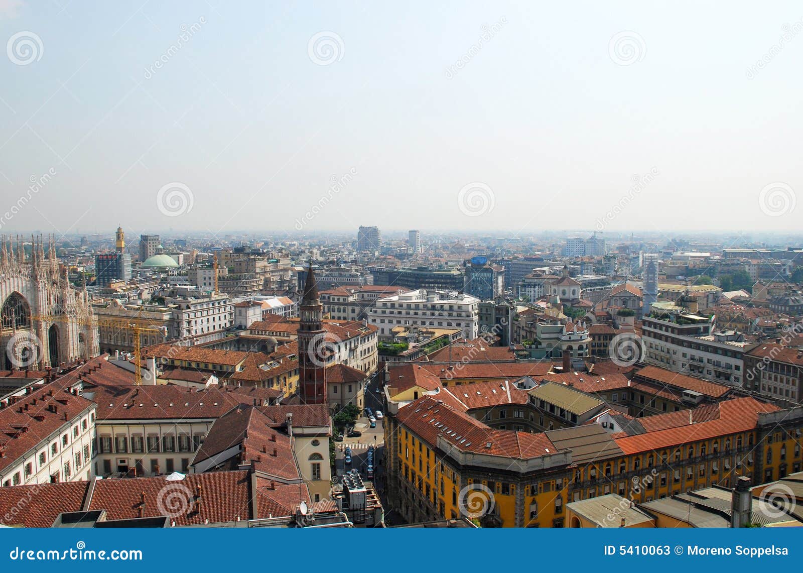 Panoramic View of Milan, Italy Stock Image - Image of largest, world ...