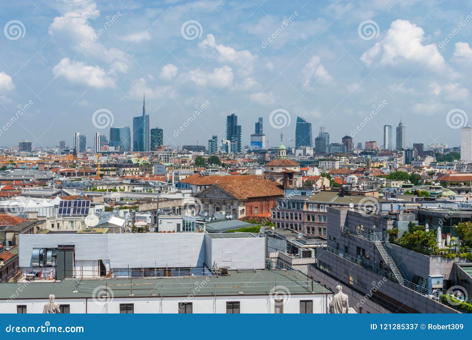 Panoramic View for Milan in Italy. Editorial Photography - Image of ...