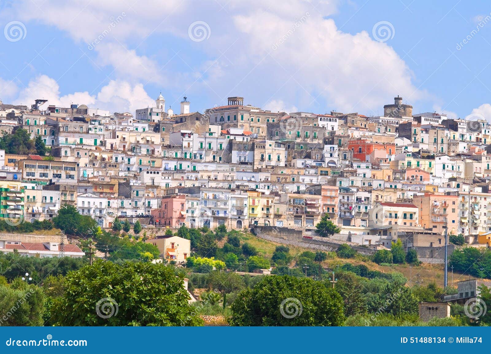 Panoramic View of Minervino Murge. Puglia. Italy. Stock Photo - Image ...