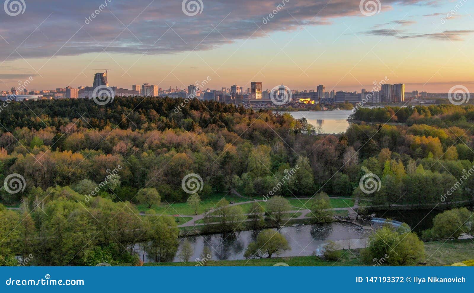 Panoramic View of Minsk City, Belarus. Stock Photo - Image of panoramic ...