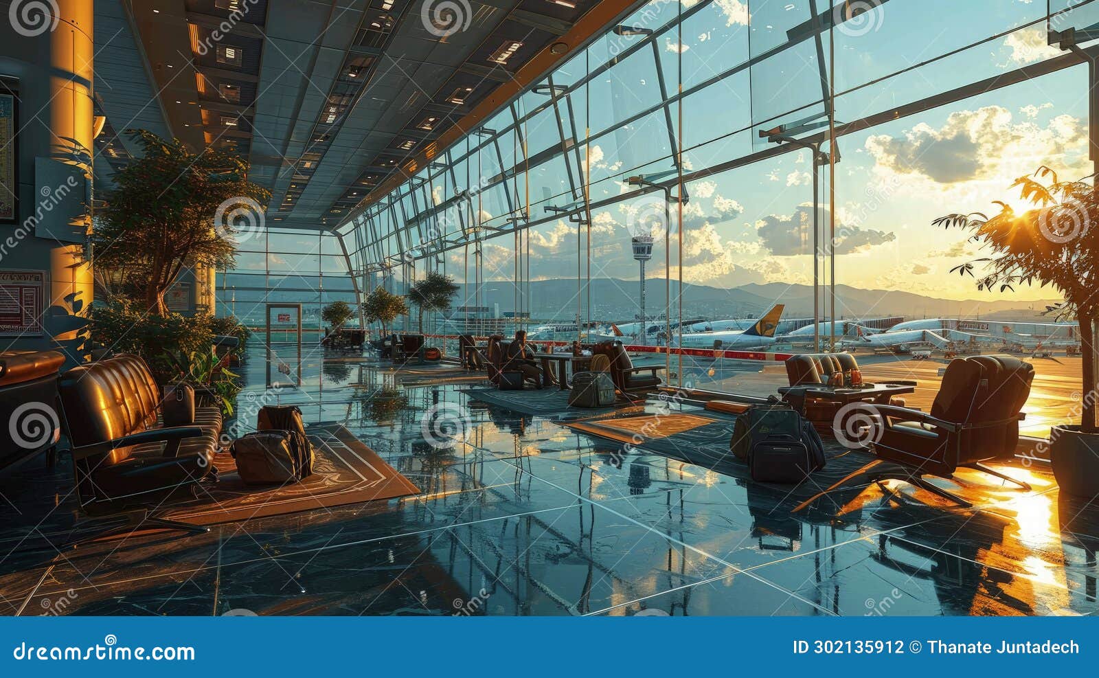 Seamless Travel Passenger-Friendly Airport Transit Pathways Stock Photo ...