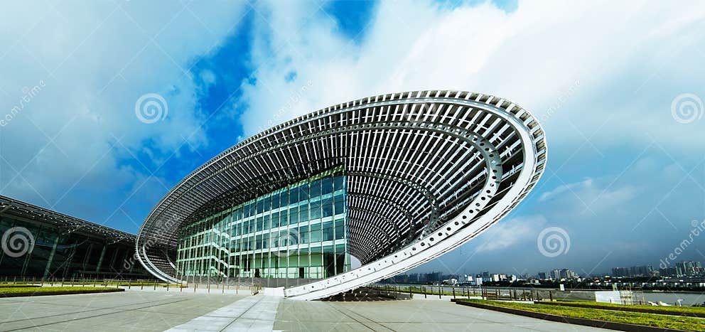 Panoramic View of Modern Architecture Stock Photo - Image of convention ...